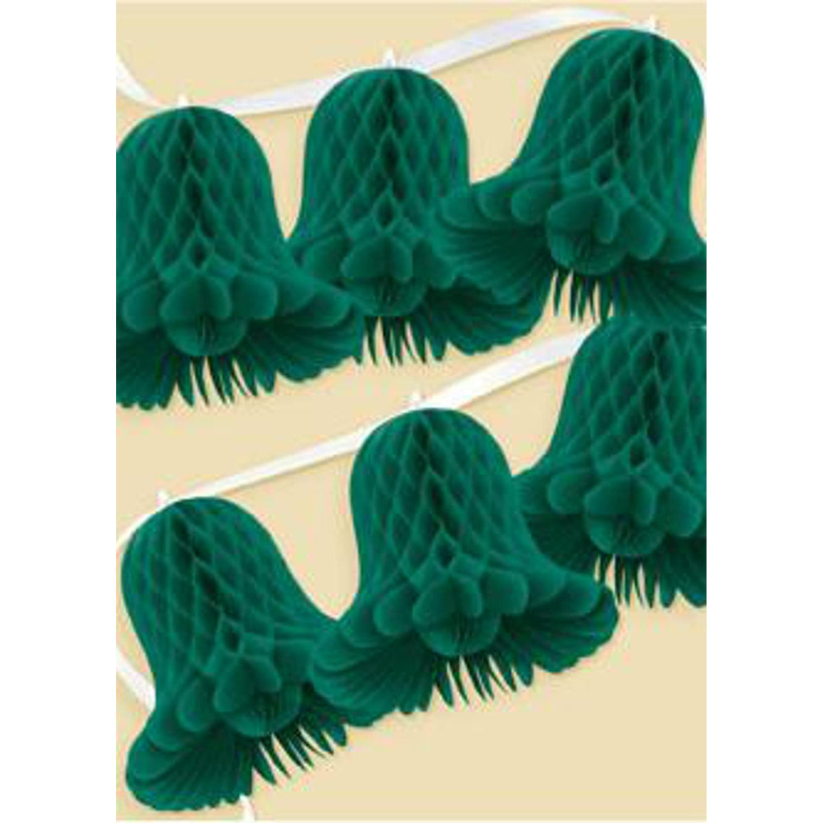 "Hunter Green Bell Streamer - 24 Feet" — Shimmer & Confetti